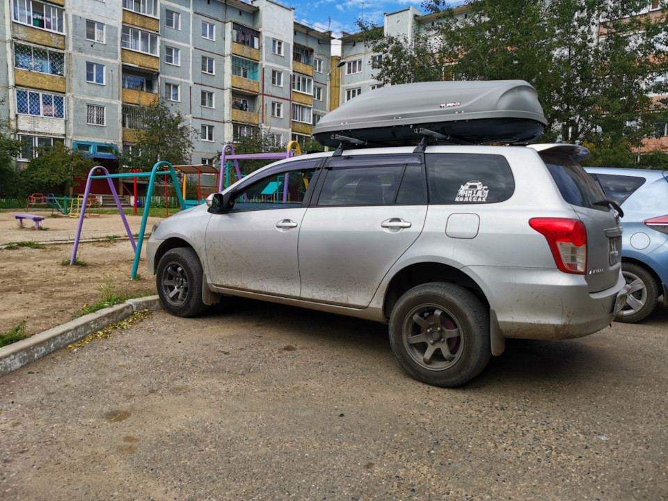 Установка в Toyota Corolla fielder 141 кузов 2wd передних стоек от ...