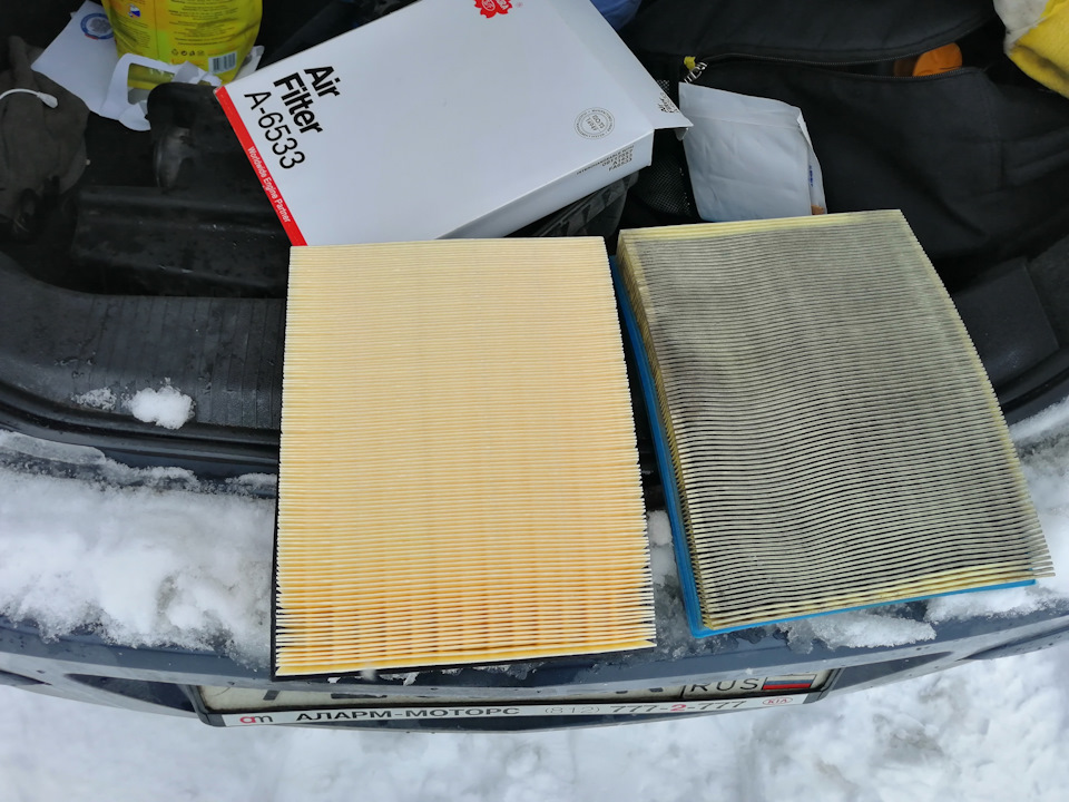 Замена масла Eni и воздушного фильтра — Opel Astra H, 1,6 л, 2009 года ...