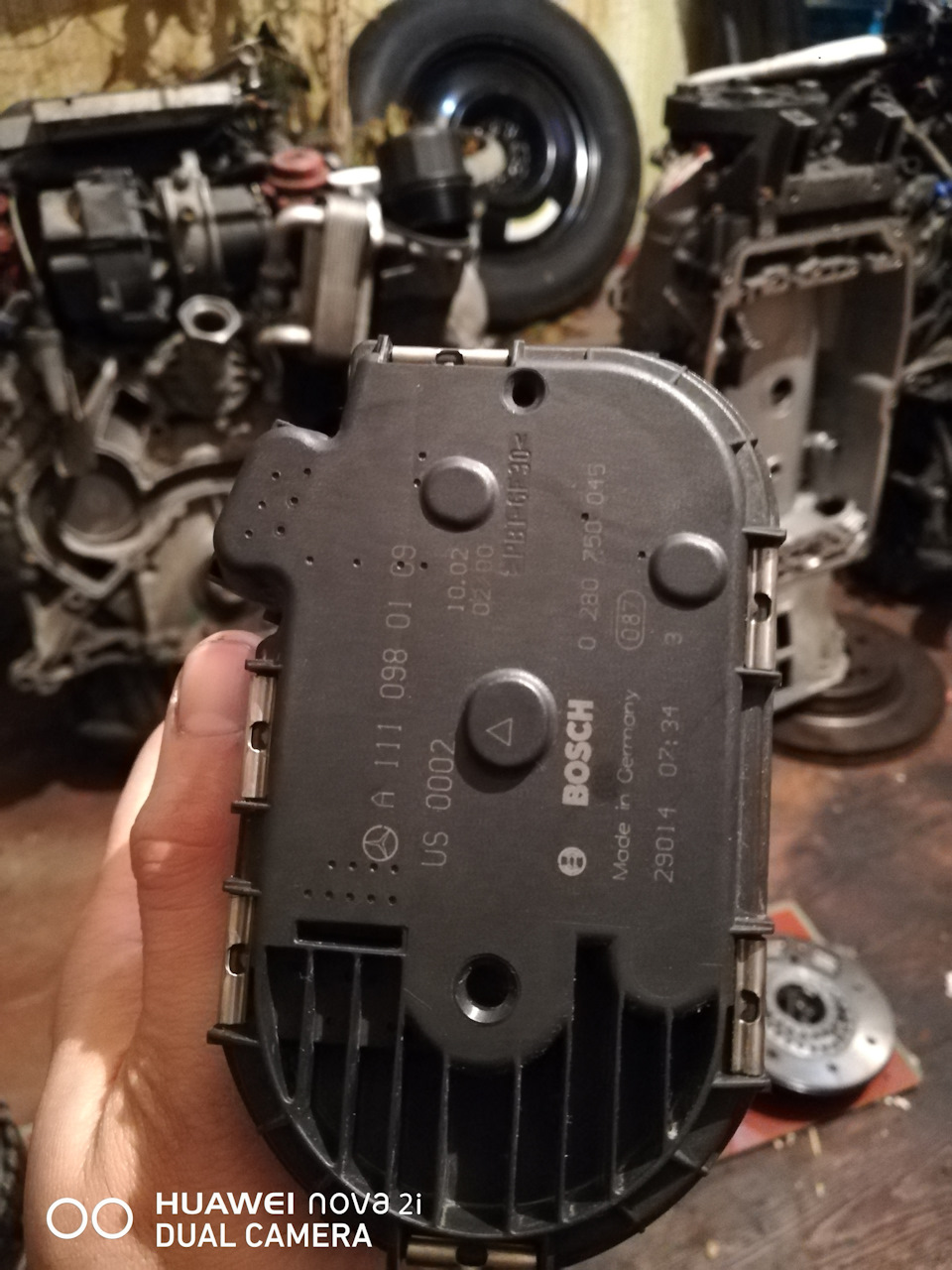 A1110980109 Дроссельная заслонка 0280750045 MB C-Class W203 C180 2003 1 ...