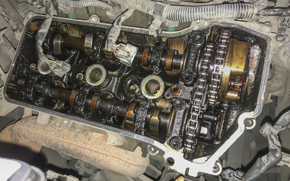 Замена прокладки клапанной крышки. Грязный мотор. — Toyota Land Cruiser ...