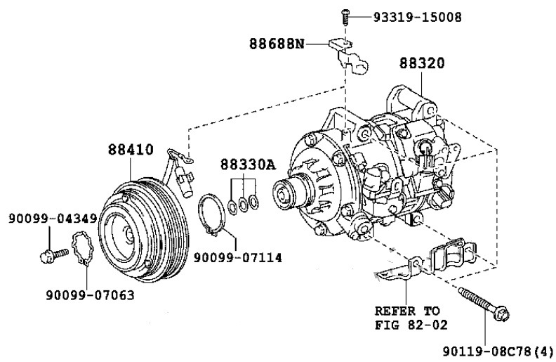 Компрессор кондиционера — Lexus ES (XV60), 3,5 л, 2015 года | запчасти ...