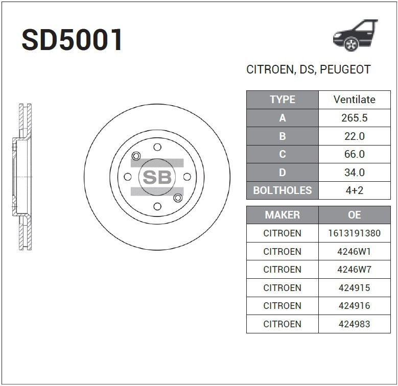 1613191380 EM:2 П ТОР ДИСК EM:2 DISQ FR AV Peugeot Citroen | Запчасти ...