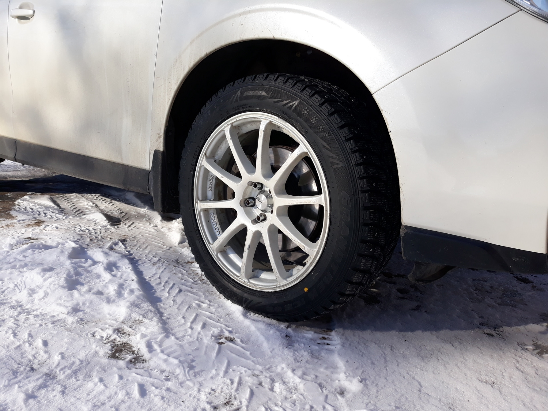 Зимний комплект R18: Dunlop Grandtrek ice02 + Advan Racing RS — Subaru ...