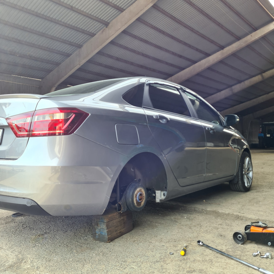 Приводим задние барабаны в порядок — Lada Vesta (1G), 1,6 л, 2018 года ...