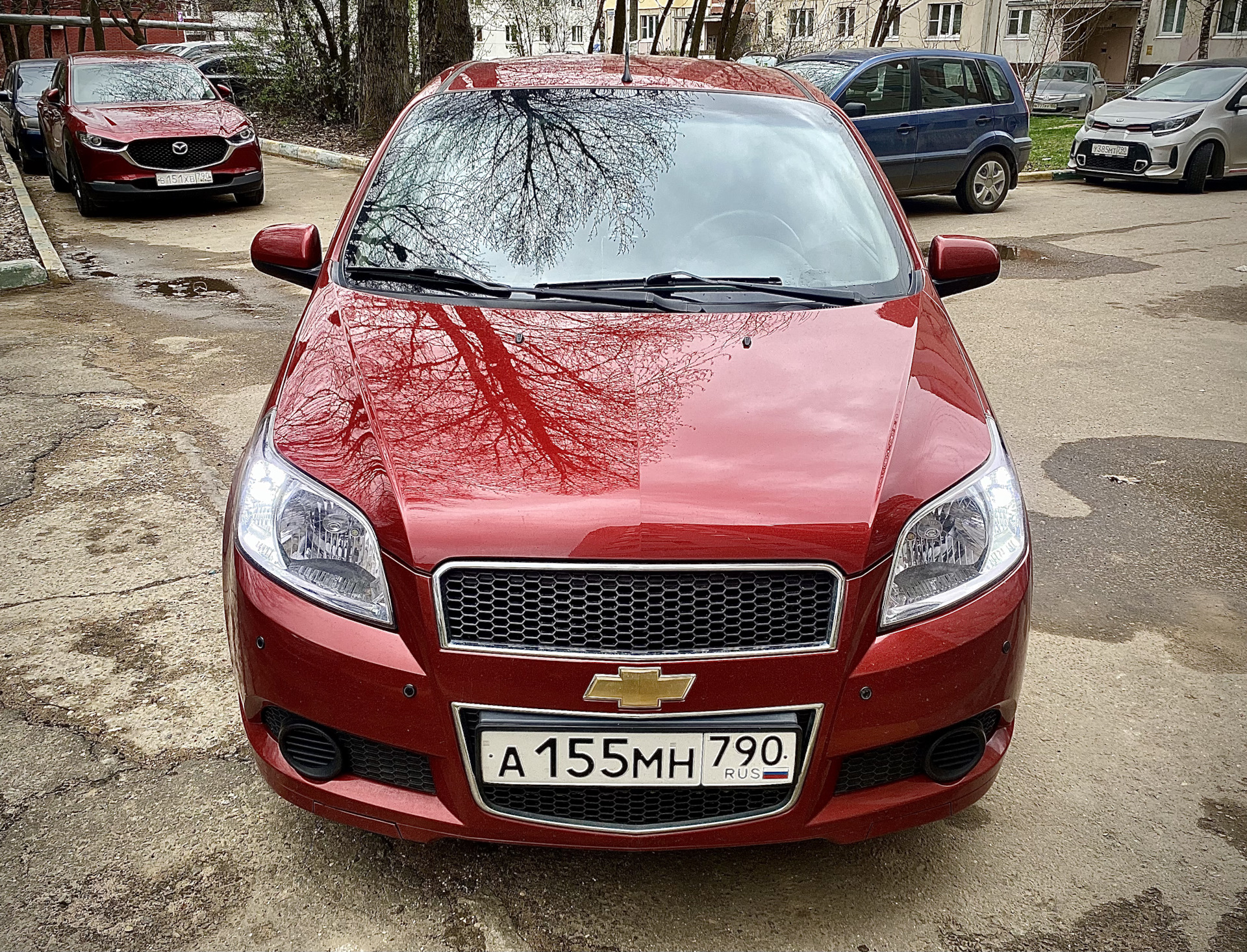 Броня на фары — Chevrolet Aveo 5-door (1G), 1,4 л, 2010 года | своими ...