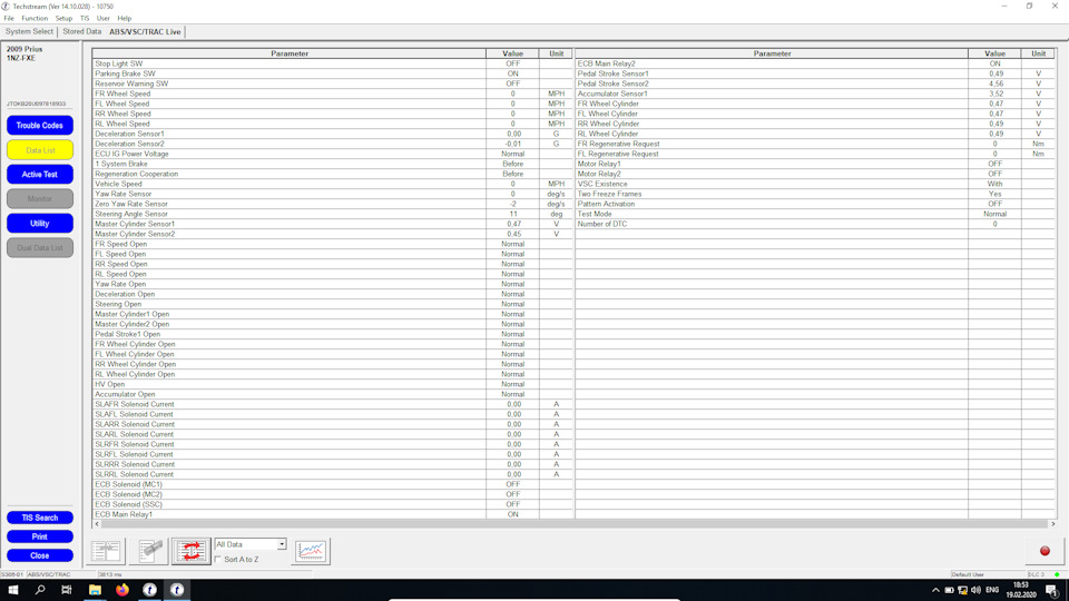 ABS, VSC, Brake и (!) v2 — Toyota Prius (20), 1,5 л, 2008 года ...