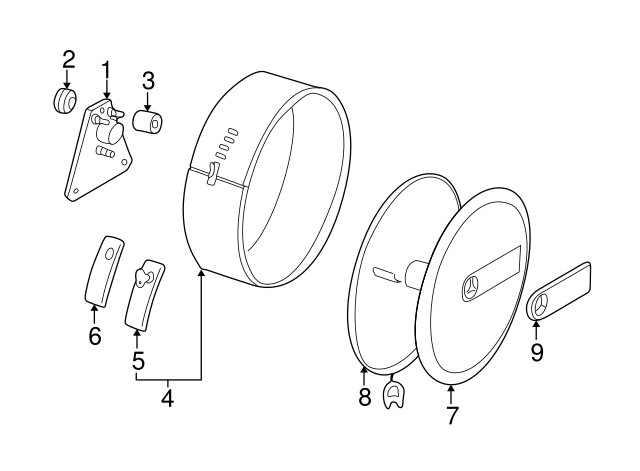 A4638900589 Фиксатор колеса запасного Mercedes | Запчасти на DRIVE2