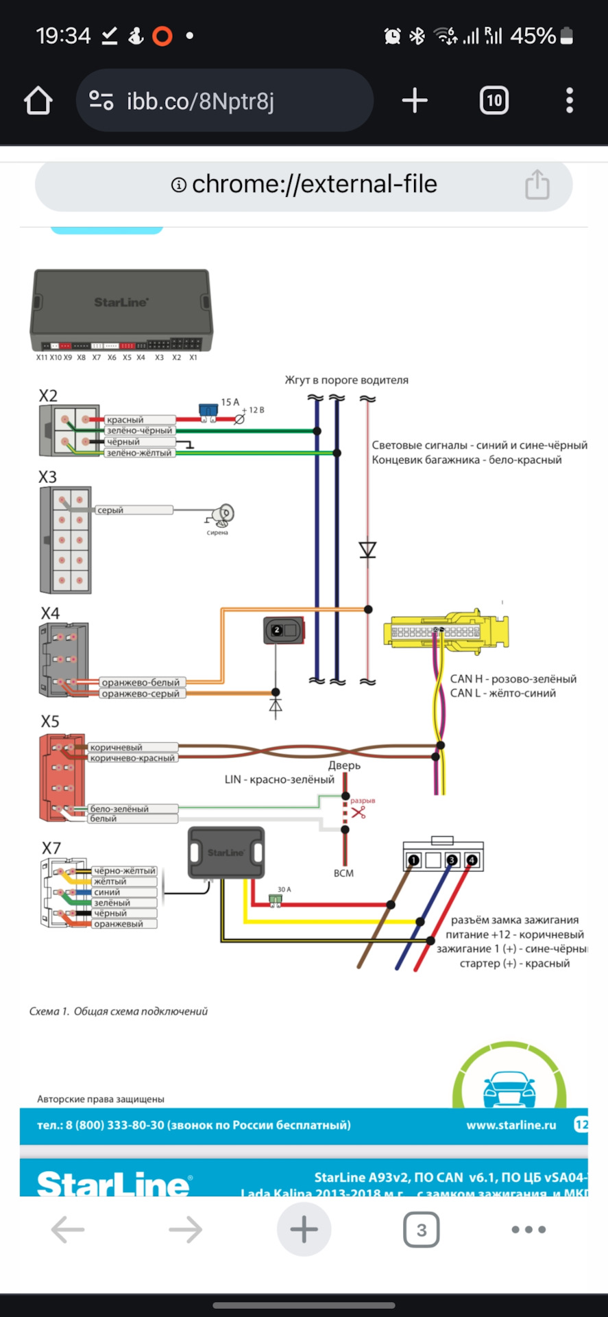 Starline a93 2 can + 2 lin — Lada Kalina Cross, 1,6 л, 2016 года | своими руками | DRIVE2