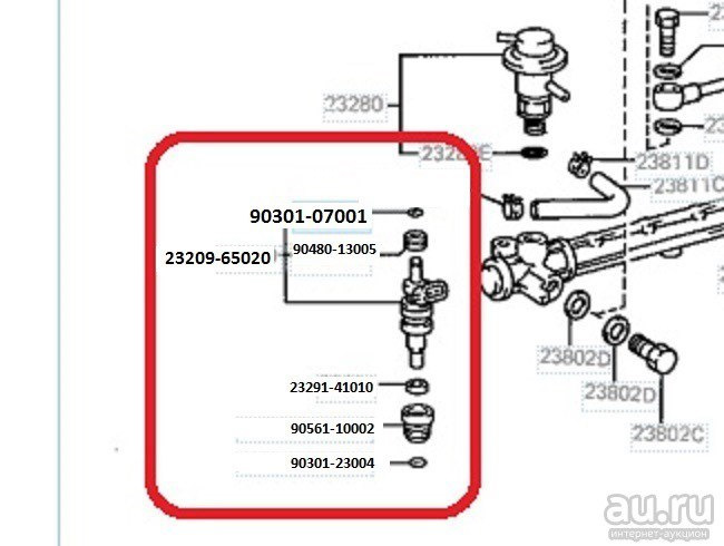 Уплотнения форсунок. — Toyota Cresta (90), 2 л, 1993 года | своими ...