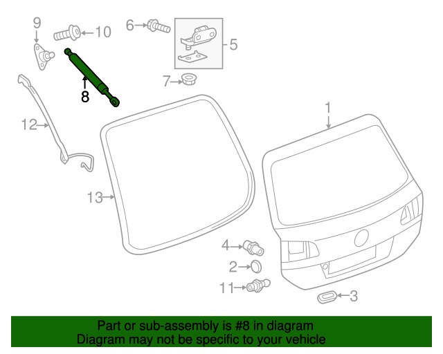7P6827550 Газовый упор VAG | Запчасти на DRIVE2