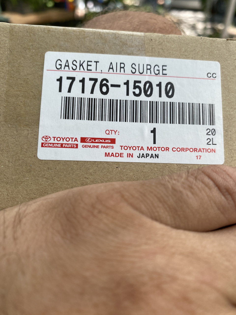 1717615010 Прокладка впускного коллектора TOYOTA LEXUS | Запчасти на DRIVE2