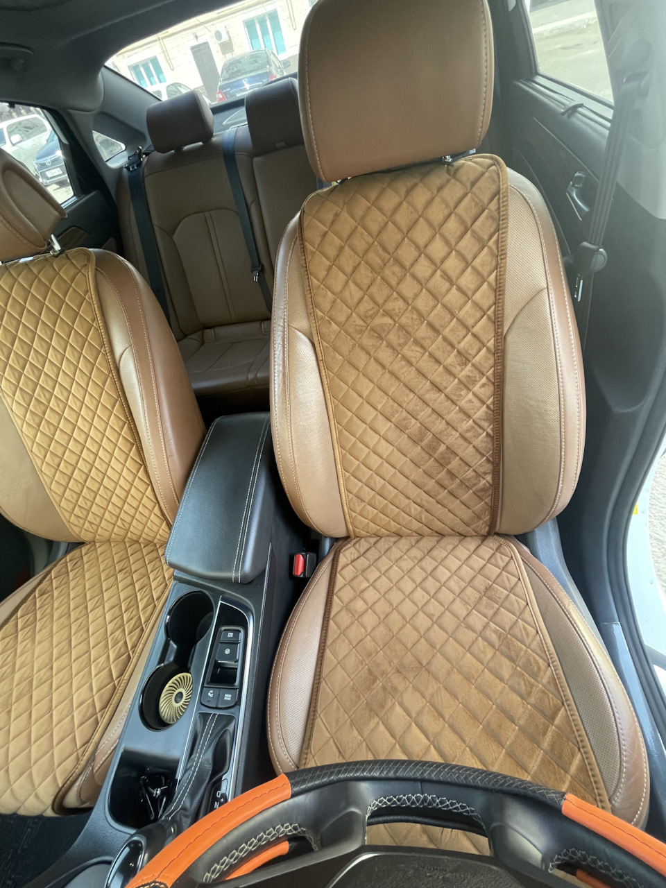 Чехлы накидки на передние сидения фирмы Трокот — Hyundai Sonata VII (LF ...