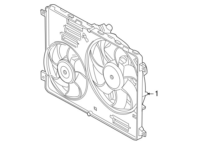 LR002660 ЭЛ.ДВИГ. В СБОРЕ С ВЕНТ. ОХЛ. ДВИГ. Jaguar Land Rover ...