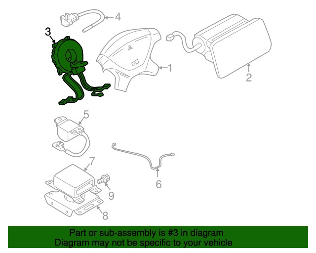 MR372519 Механизм подрулевой для srs (ленточный) Mitsubishi | Запчасти ...