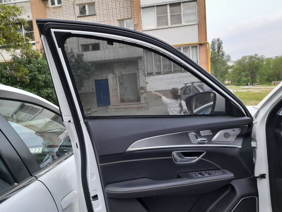 Шторки на передние стекла. — Jetour X70 Plus, 1,6 л, 2023 года ...