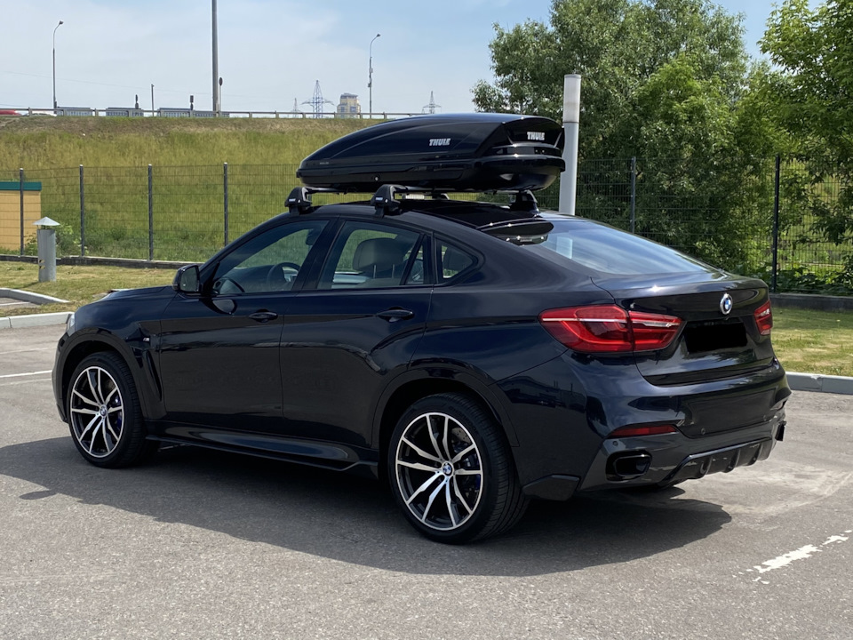 Багажник Thule + бокс Thule — BMW X6 (F16), 3 л, 2017 года | стайлинг ...