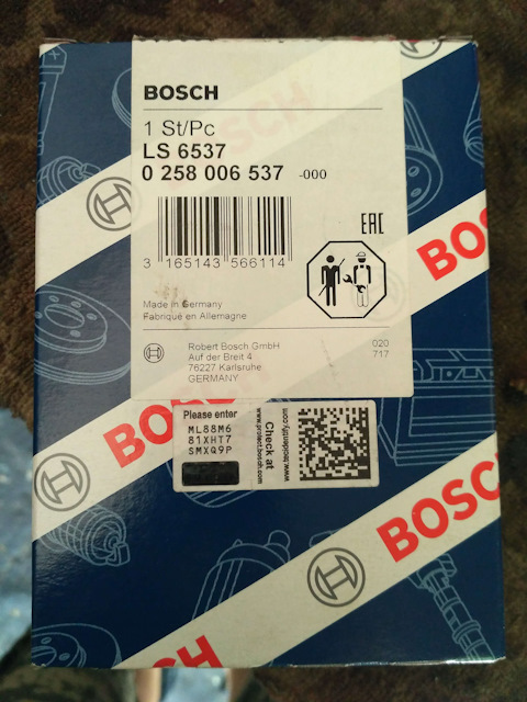 0258006537 Лямбда зонд (датчик кислорода) BOSCH | Запчасти на DRIVE2