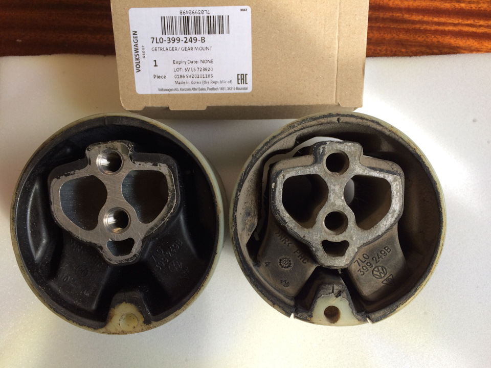 Замена резиновой опоры раздатки 7L0399249B — Volkswagen Touareg (1G), 3 ...