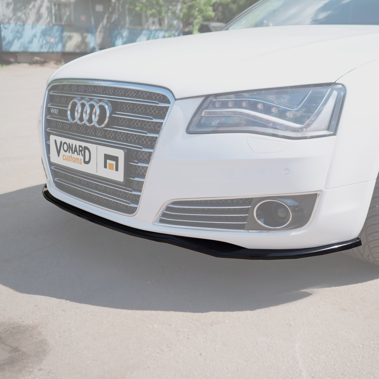Стильный сплиттер для Audi A8 D4 дорестайлинг — Vonard-tuning на DRIVE2