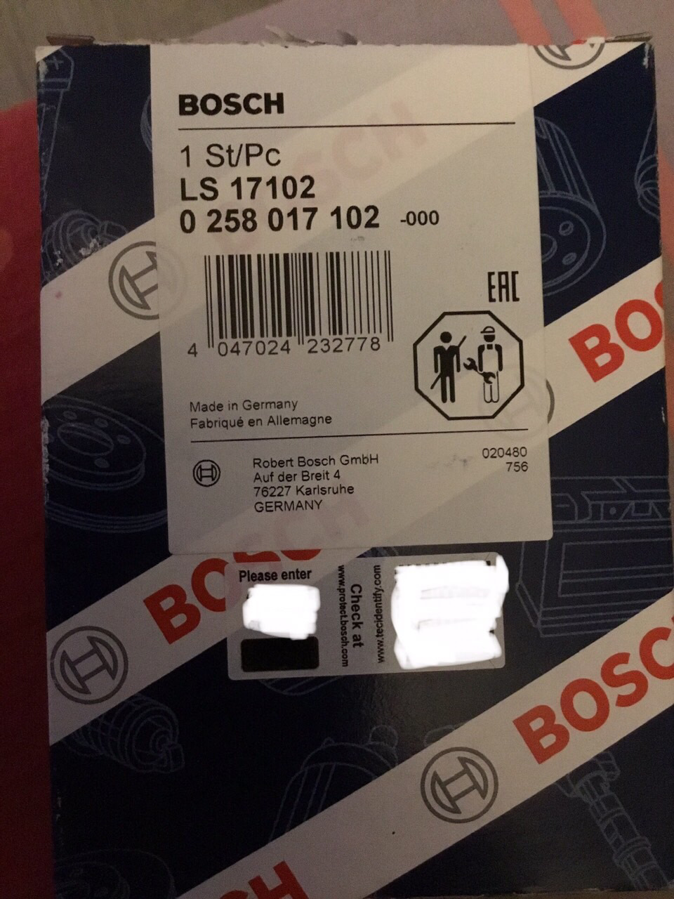 0258017102 ЛЯМБДА-ЗОНД BOSCH | Запчасти на DRIVE2