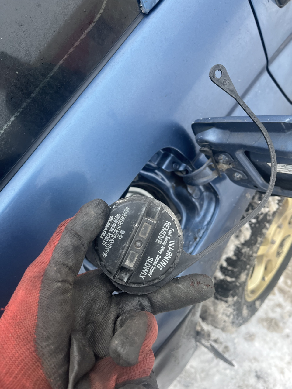 Пустячок, а приятно ( поводок крышки бензобака Forester S11 SG5 ...