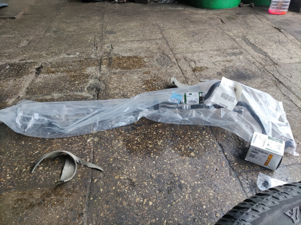 Трубки АКПП и замена масла двс — Land Rover Discovery III, 4,4 л, 2008 ...