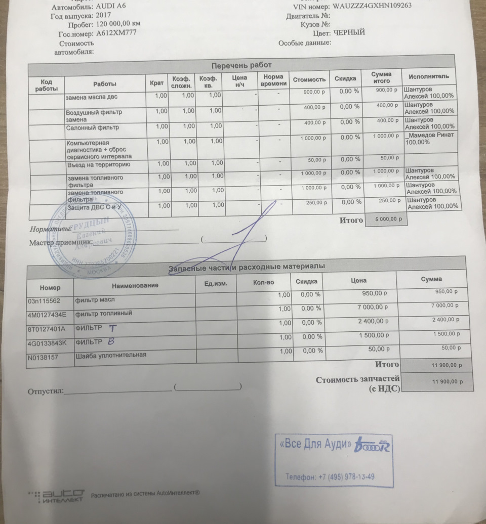 4M0127434E Фильтр топливный / AUDI A6, Q7 2.0-3.0 TDI 15~ VAG ...