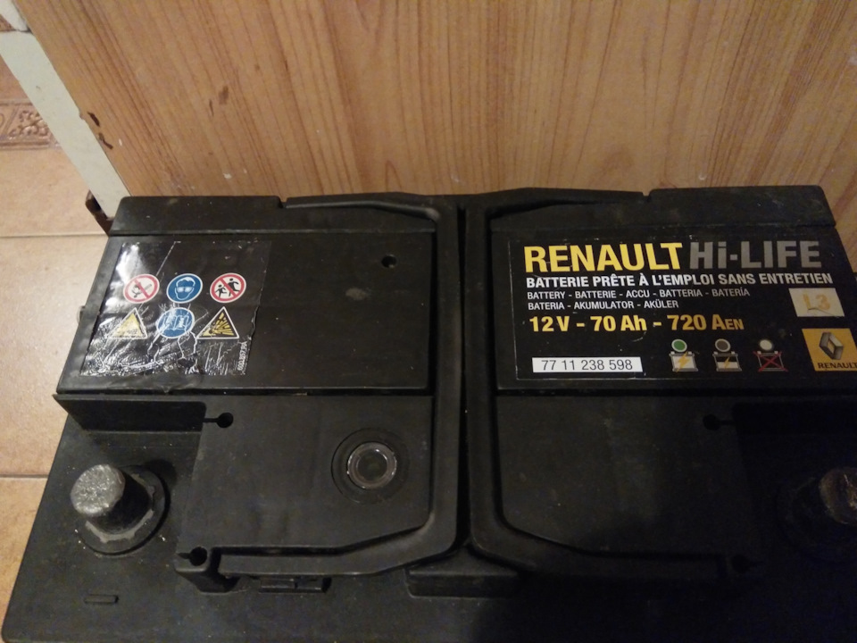 7711238598 Аккумулятор 70Ah 720A Рено Kangoo 2, Laguna 3, Logan, Megane ...