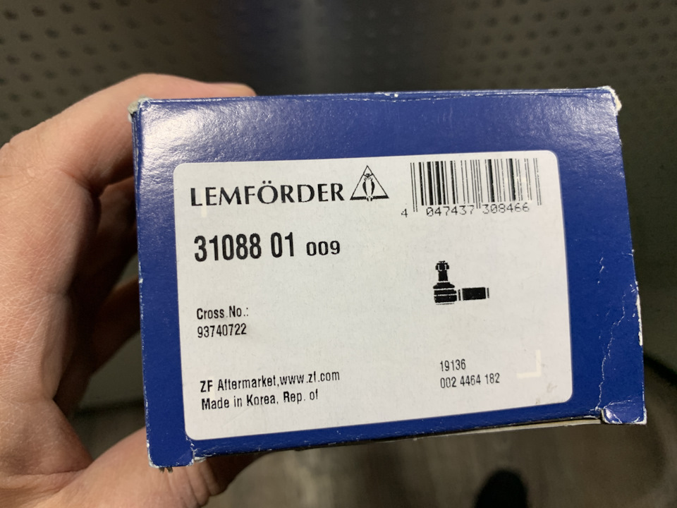 93740722 НАКОНЕЧНИК РУЛЕВОЙ ТЯГИ L GM | Запчасти на DRIVE2