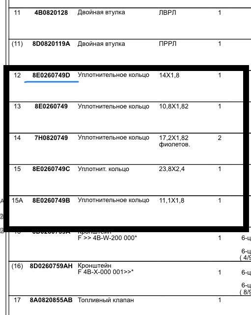 7H0820749 Уплотнительное кольцо VAG | Запчасти на DRIVE2