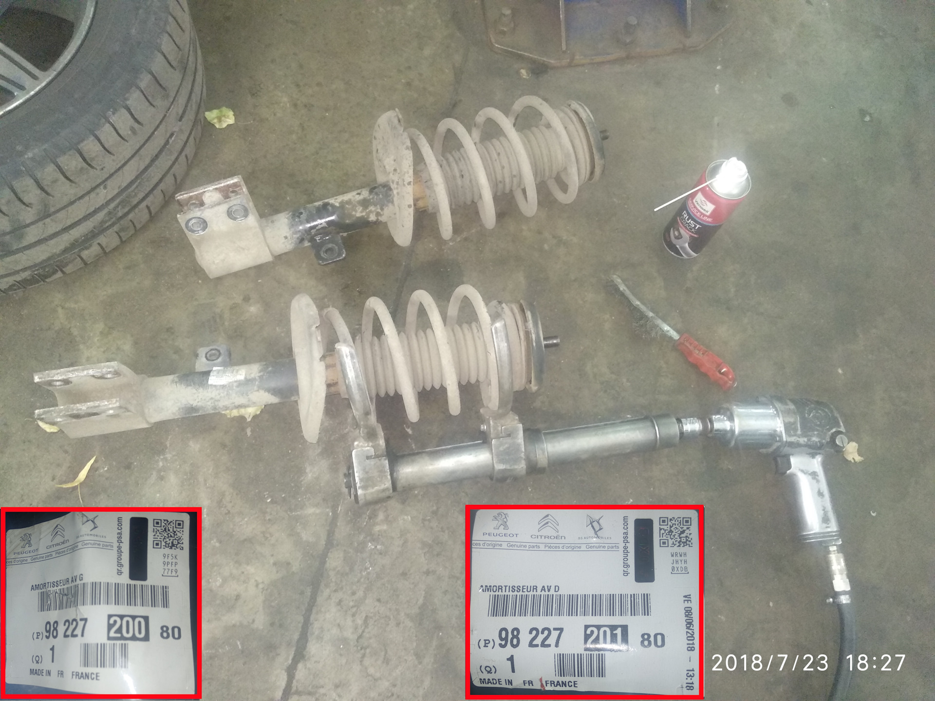 Передние амортизаторы от дизельной 3008 на Aisin — Peugeot 408, 1,6 л ...