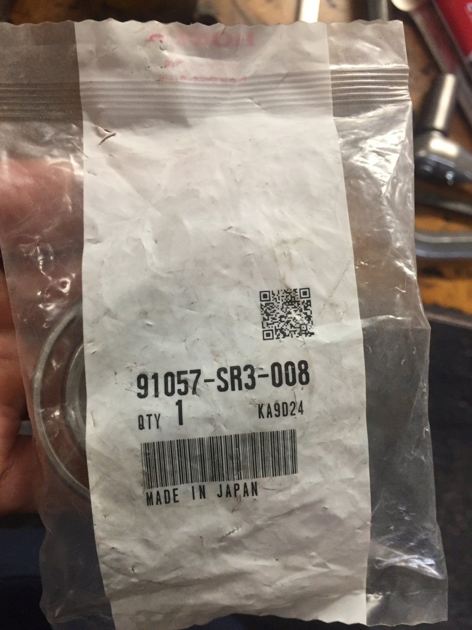 91057SR3008 ПОДШИПНИК ПРИВОДНОГО ВАЛА 33X55X15. Honda | Запчасти на DRIVE2