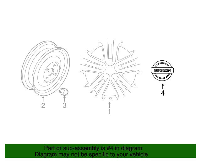 40342BR02A Крышка ступицы колеса Nissan BLACK NISSAN INFINITI ...