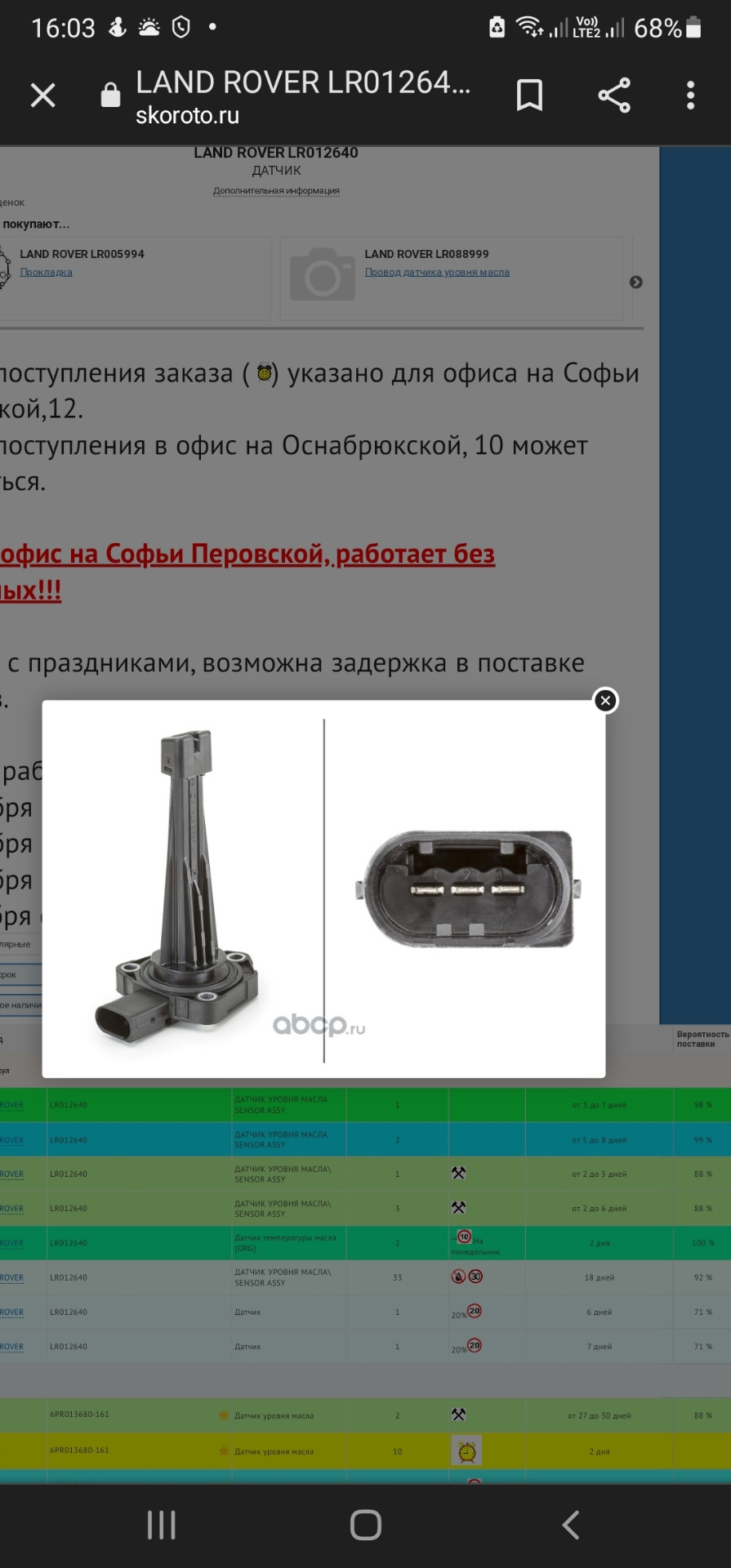 LR005994 Прокладка Jaguar Land Rover | Запчасти на DRIVE2