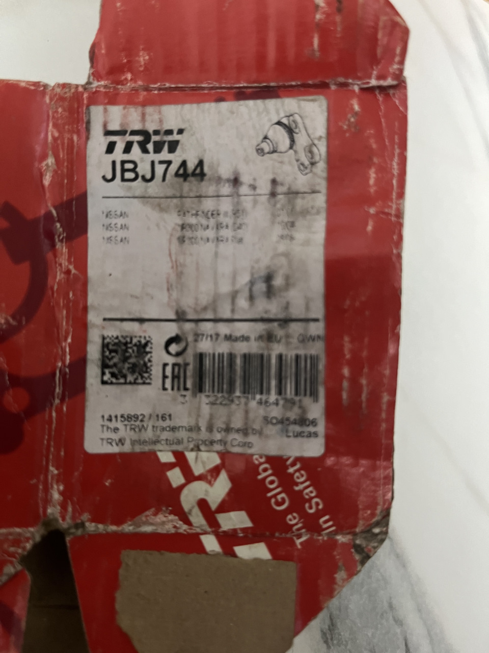 JBJ744 Шаровая опора для NISSAN TRW | Запчасти на DRIVE2