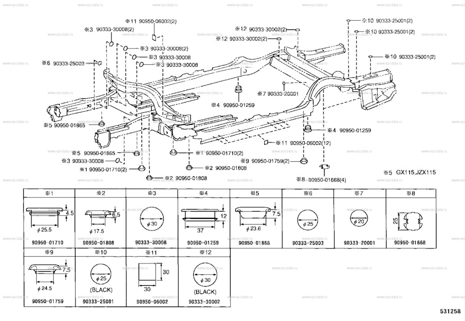 #2075. — 53-05 — Floor side member — Лонжероны. — DRIVE2