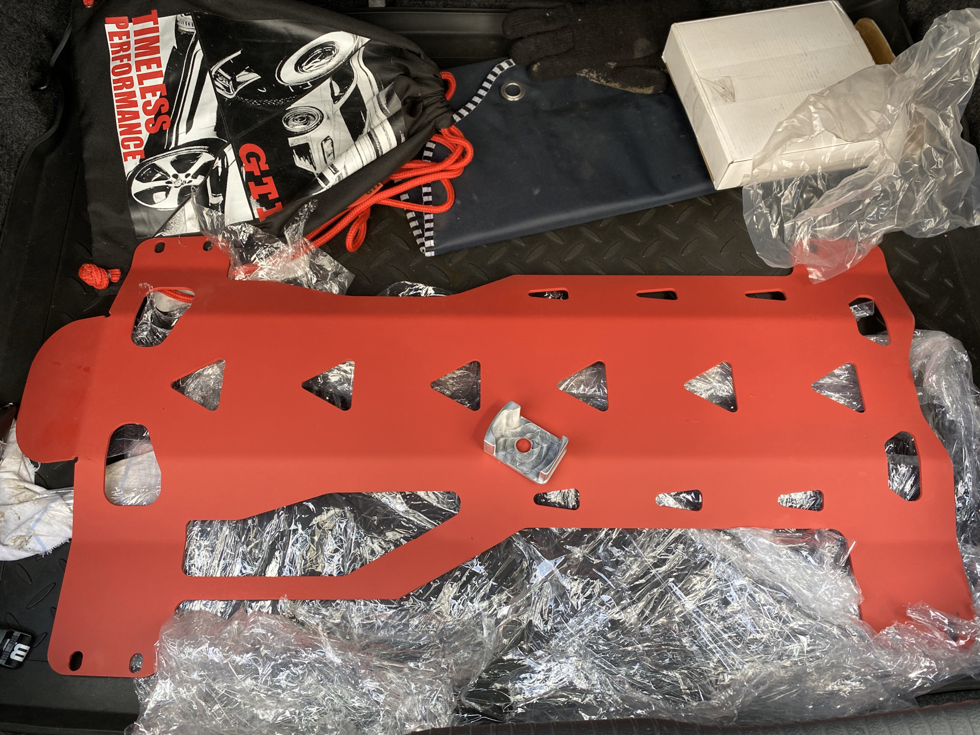 Растяжка на кузов + вставка в опору КПП — Volkswagen Golf Mk6 GTI, 2 л ...