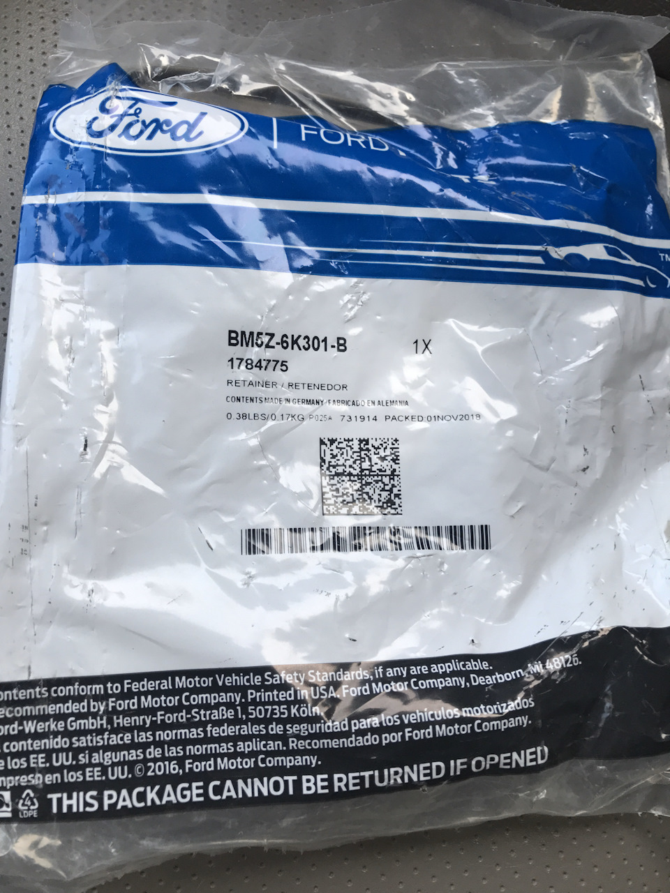 1784775 Сальник к/в задний в сборе / 1,25-1,6 Zetec-S/Duratec/Ecoboost ...