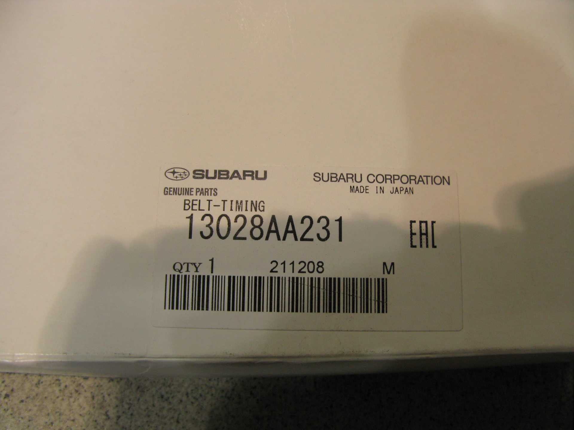 Замена ремня ГРМ — Subaru Outback (BP), 2,5 л, 2007 года | плановое ТО ...