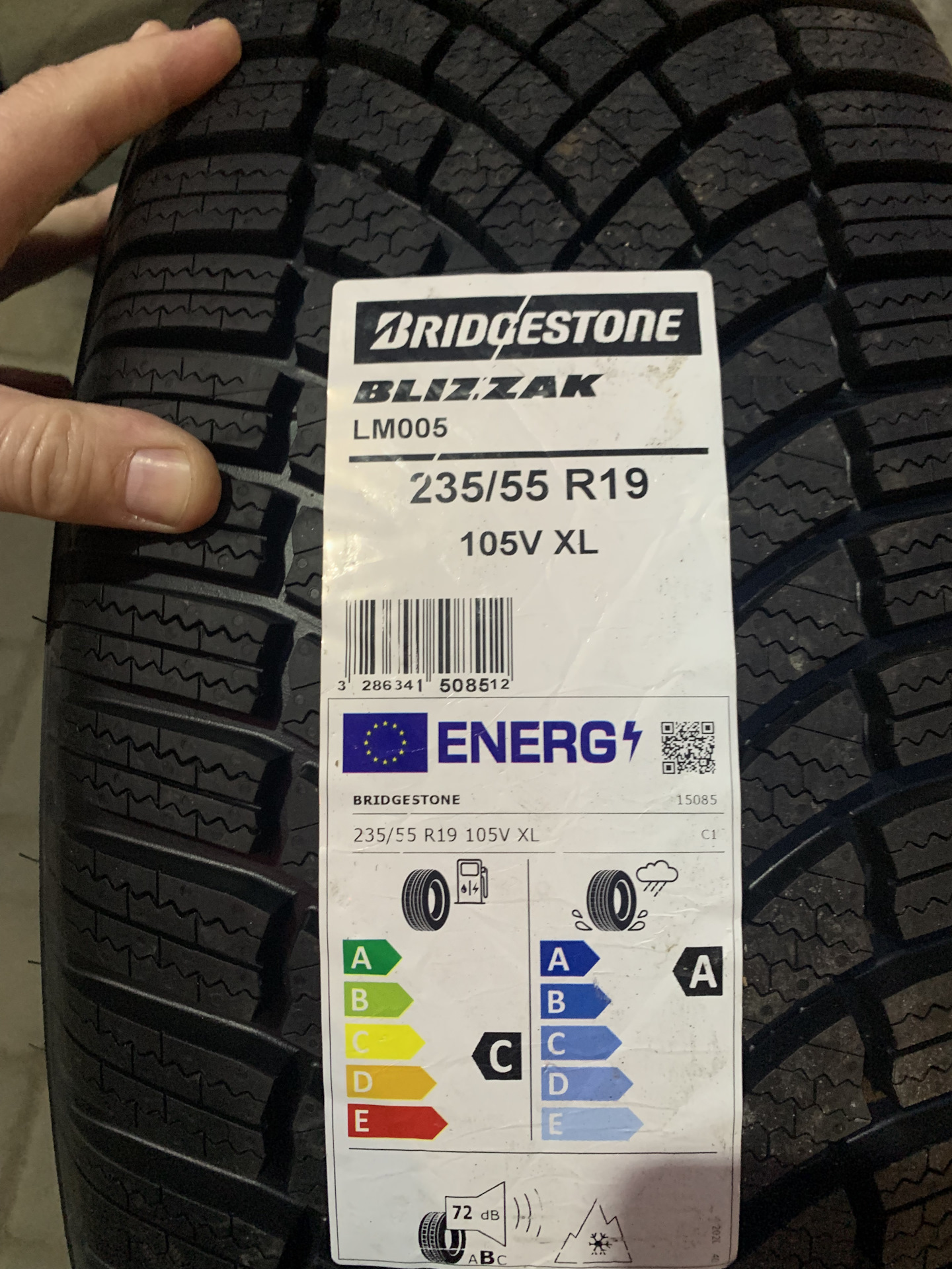 Bridgestone Blizzak LM005 235/55/19 — Hyundai Tucson (4G), 2 л, 2021 ...