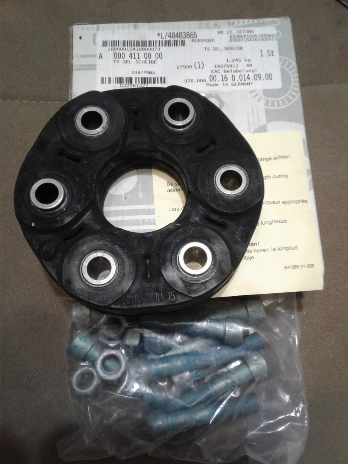 Замена подвесного подшипника карданного вала A 008 981 43 25 — Mercedes ...