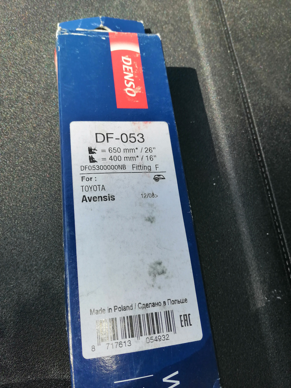Купил щётки дворников Denso — Toyota Avensis III, 1,8 л, 2009 года ...