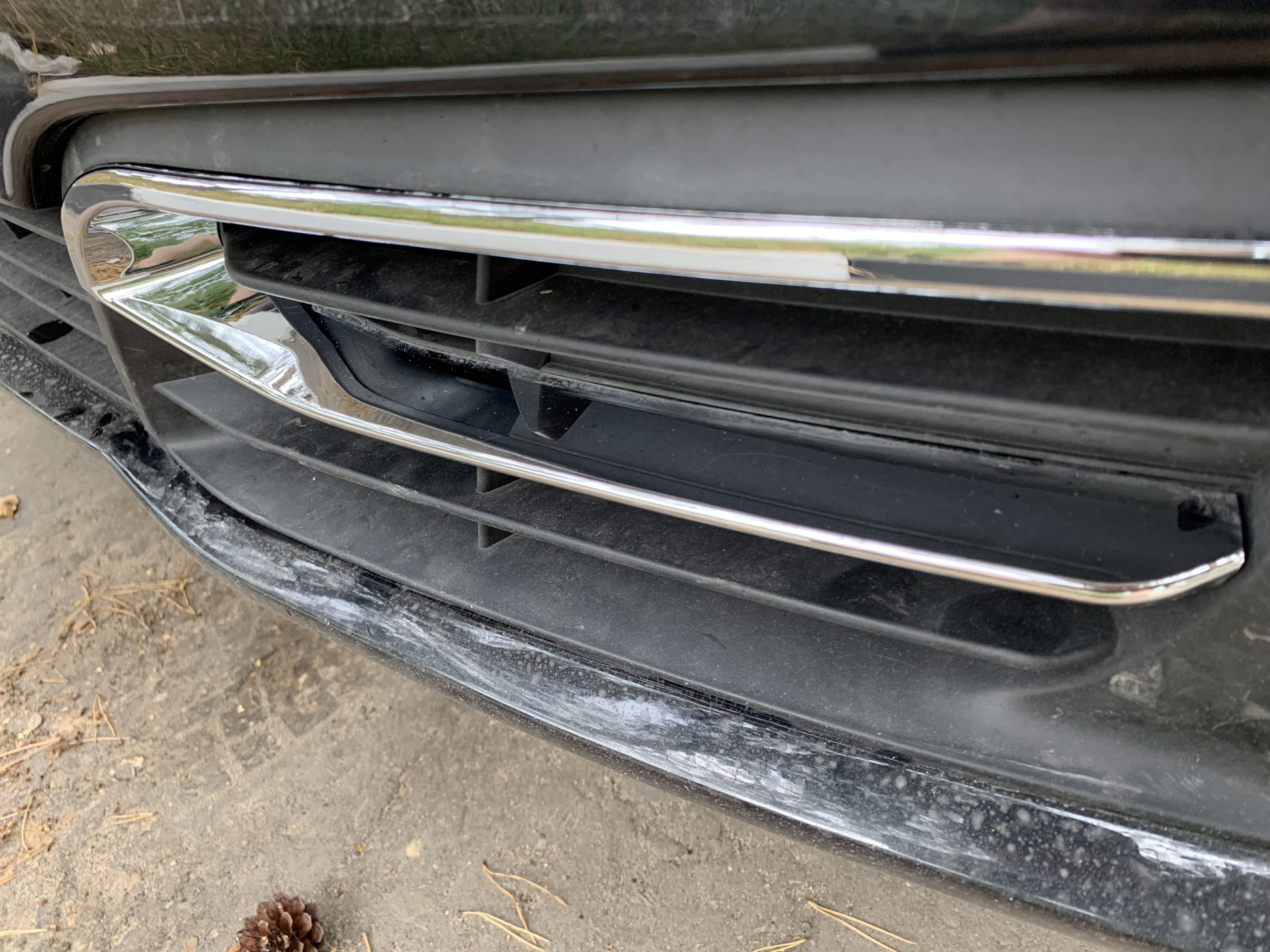 запись_12 f10 lci замена хромированных накладок ПТФ — BMW 5 series (F10 ...