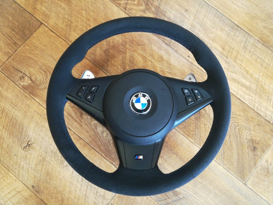 Руль м5 алькантара с лепестками и подогревом — BMW 5 series (E60), 3 л ...