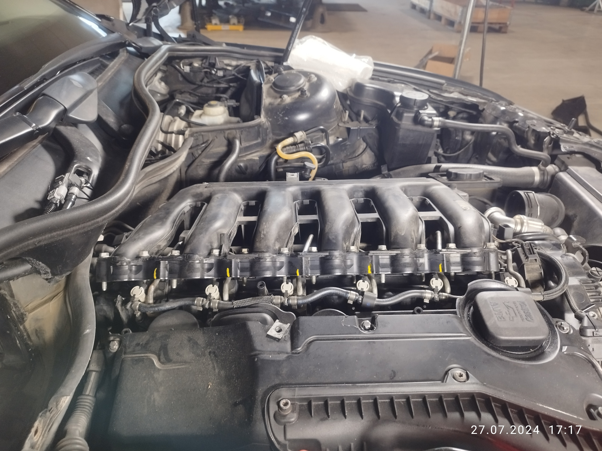 Впускной коллектор без вихревых заслонок — BMW 7 series (E65/E66), 3 л ...