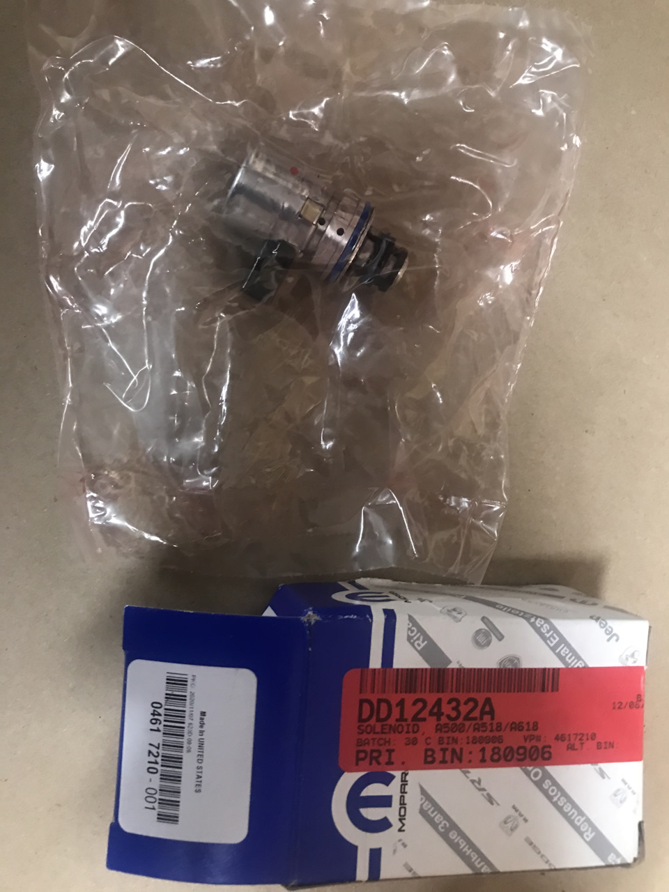 4617210 Соленоид АКПП Chrysler | Запчасти на DRIVE2