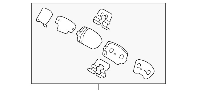 583022WA30 Комплект тормозных колодок. Задняя ось KIA HYUNDAI ...