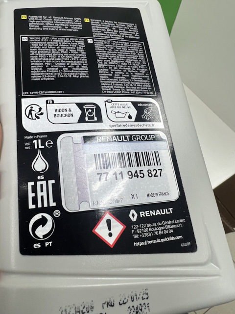 7711945827 Масло RENAULT | Запчасти на DRIVE2