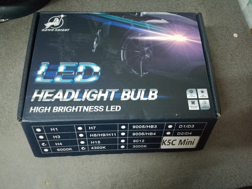 LED лампы DAWNKNIGHT K5C MINI — Chevrolet Rezzo, 1,6 л, 2007 года | аксессуары | DRIVE2