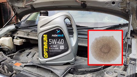 ReinWell Optimum 5W-40 – капельный тест — Nissan Serena Mk III (C25), 2 ...